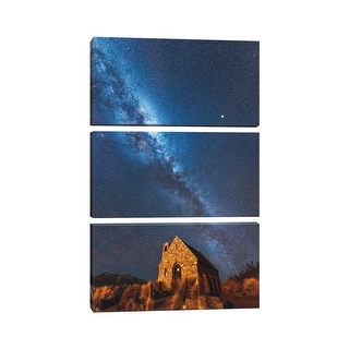 iCanvas "Church Of Tekapo II , New Zealand" by Daisuke Uematsu 3-Piece Canvas Wall Art Set - Bed ...